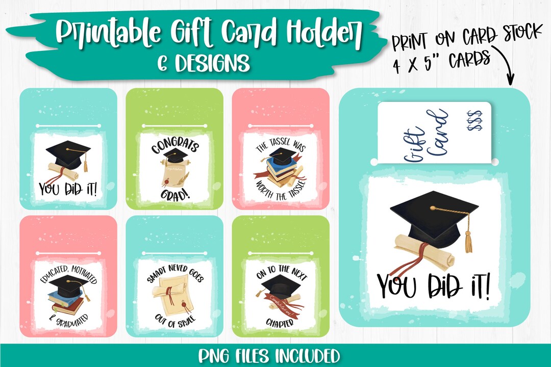 Graduation Money Card PNG Designs, Gift for Graduate, Money Card Holder ...