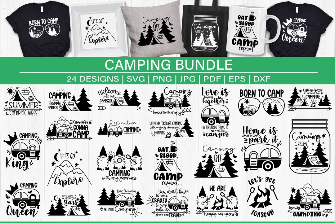 Camping SVG Bundle, Camping Life Svg, Camping Hoodie SVG, Happy Camper ...