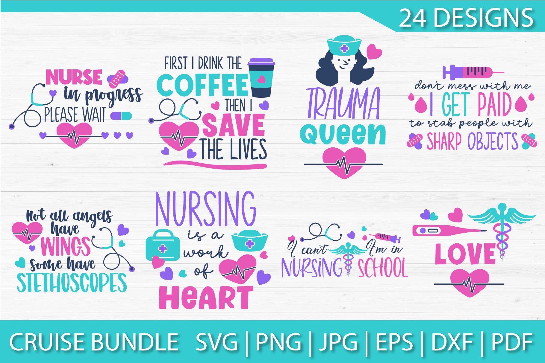 Nurse Life SVG Bundle, Nursing SVG, Nurse Quote Svg, Nurse Saying ...