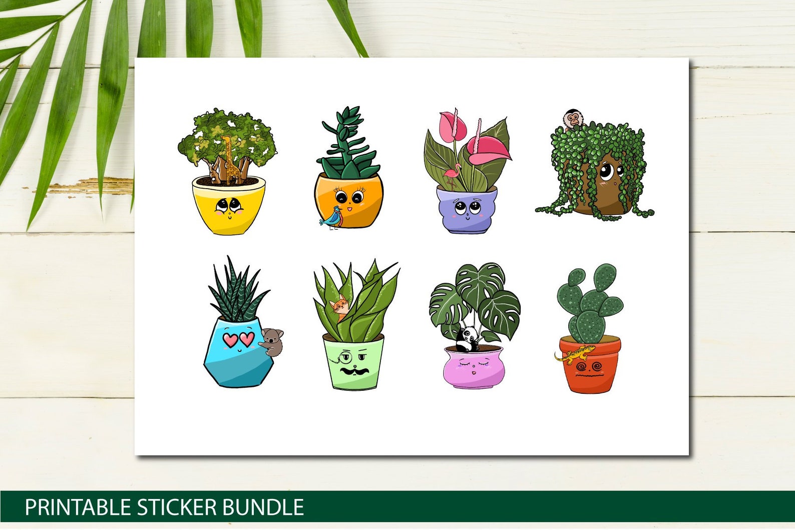 House Plants PNG Stickers Bundle, Plant Lover Bundle, Funny Plants PNG ...