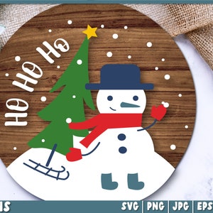 Winter Round Signs SVG, Winter Door Hanger SVG, Christmas Welcome Sign ...