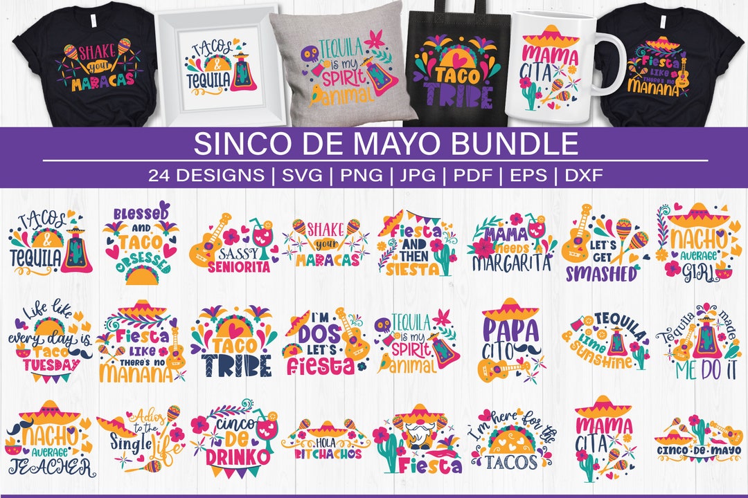 Cinco De Mayo Svg Bundle, Cinco De Mayo Svg, Mexico Svg, Fiesta Svg ...