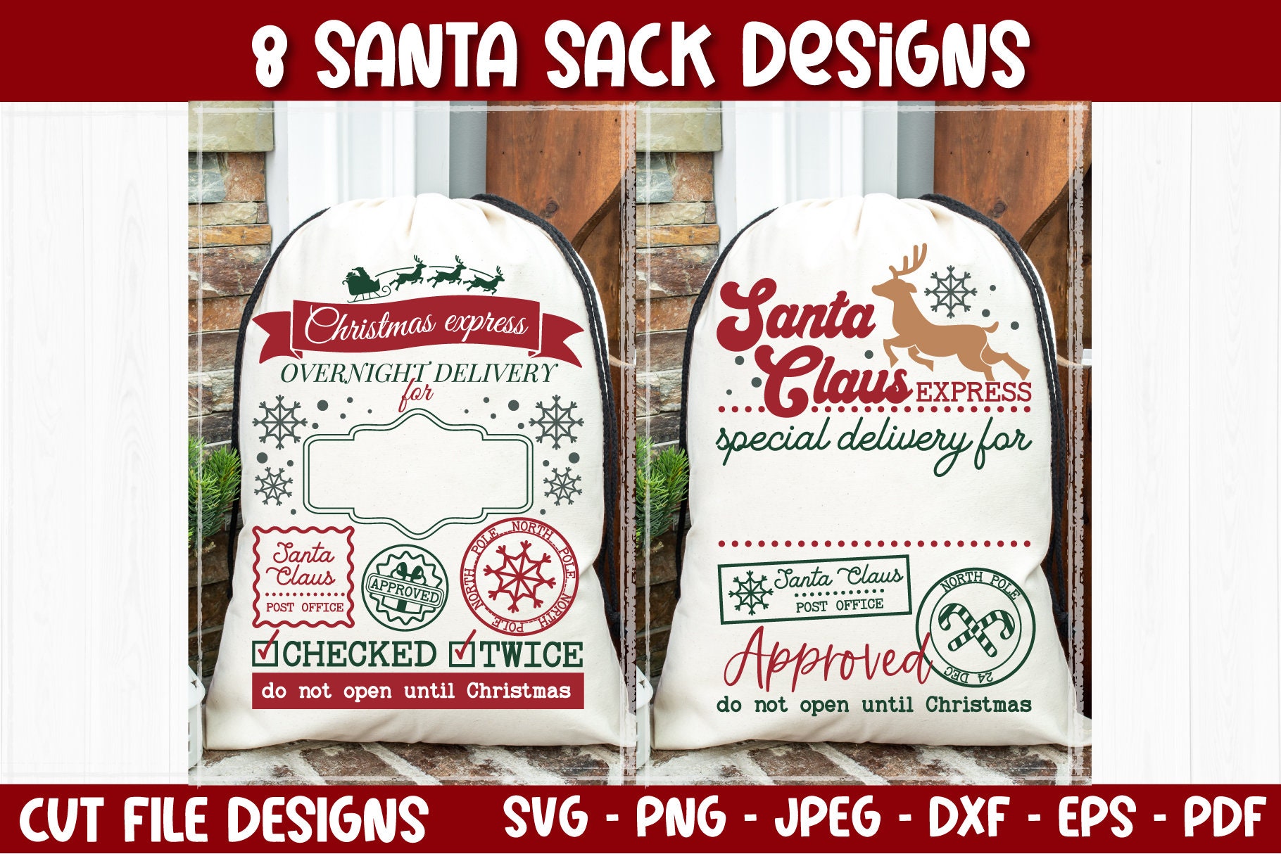 Santa Sack Svg Bundle, christmas Santa Bag Svg, special Delivery Svg ...