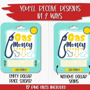 Gas Money Card, Money Card Holder PNG Bundle, Money Card PNG Designs ...