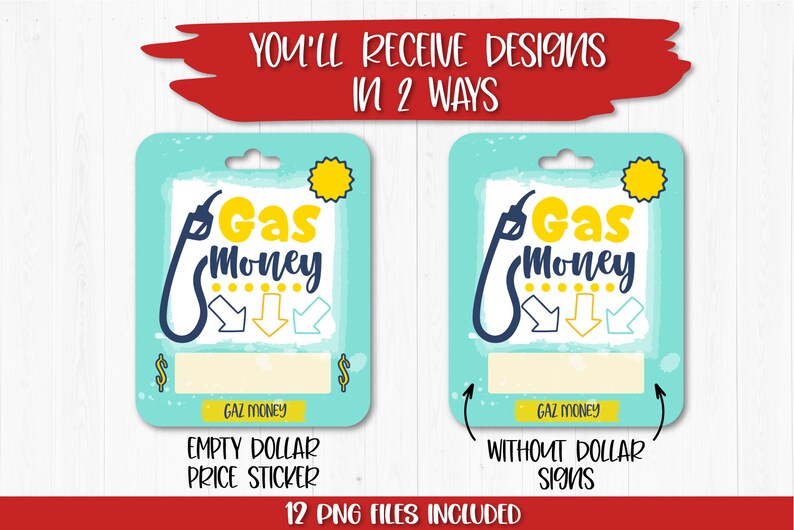 Gas Money Card, Money Card Holder PNG Bundle, Money Card PNG Designs ...