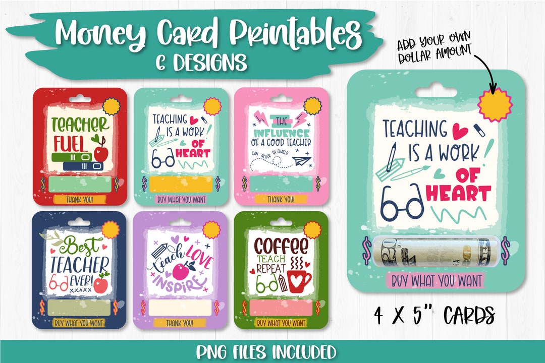 Thank You Teacher, Teacher Money Card,money Holder, Teacher ...