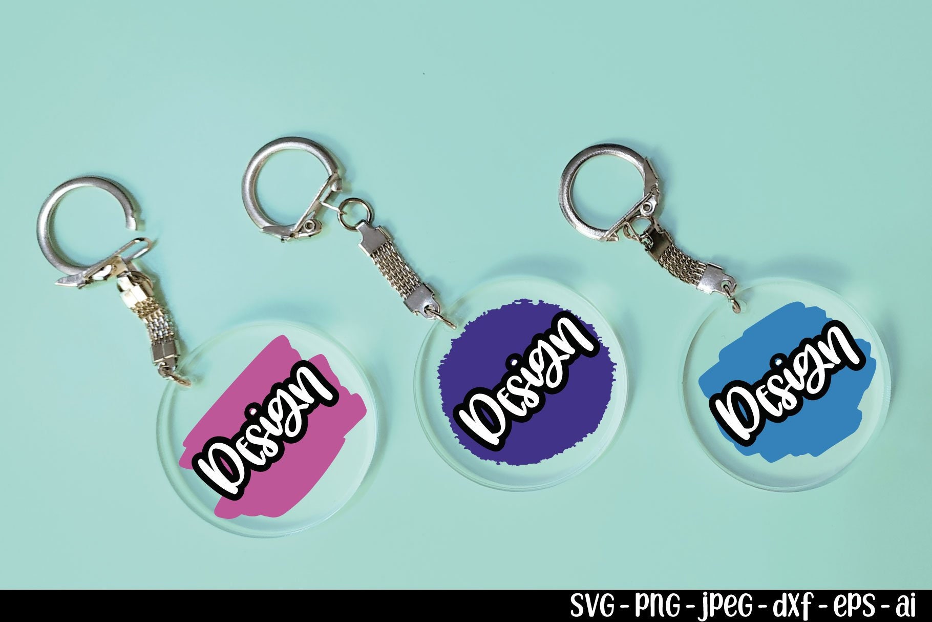 Keychain Paint Brush Stroke SVG Bundle, Hand Drawn Strokes, Brush ...