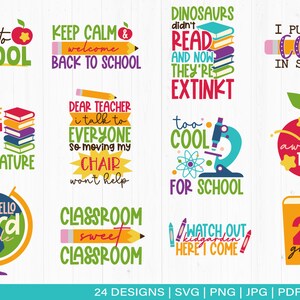 School SVG Bundle, Teacher SVG, Students SVG, First Grade Svg, High ...