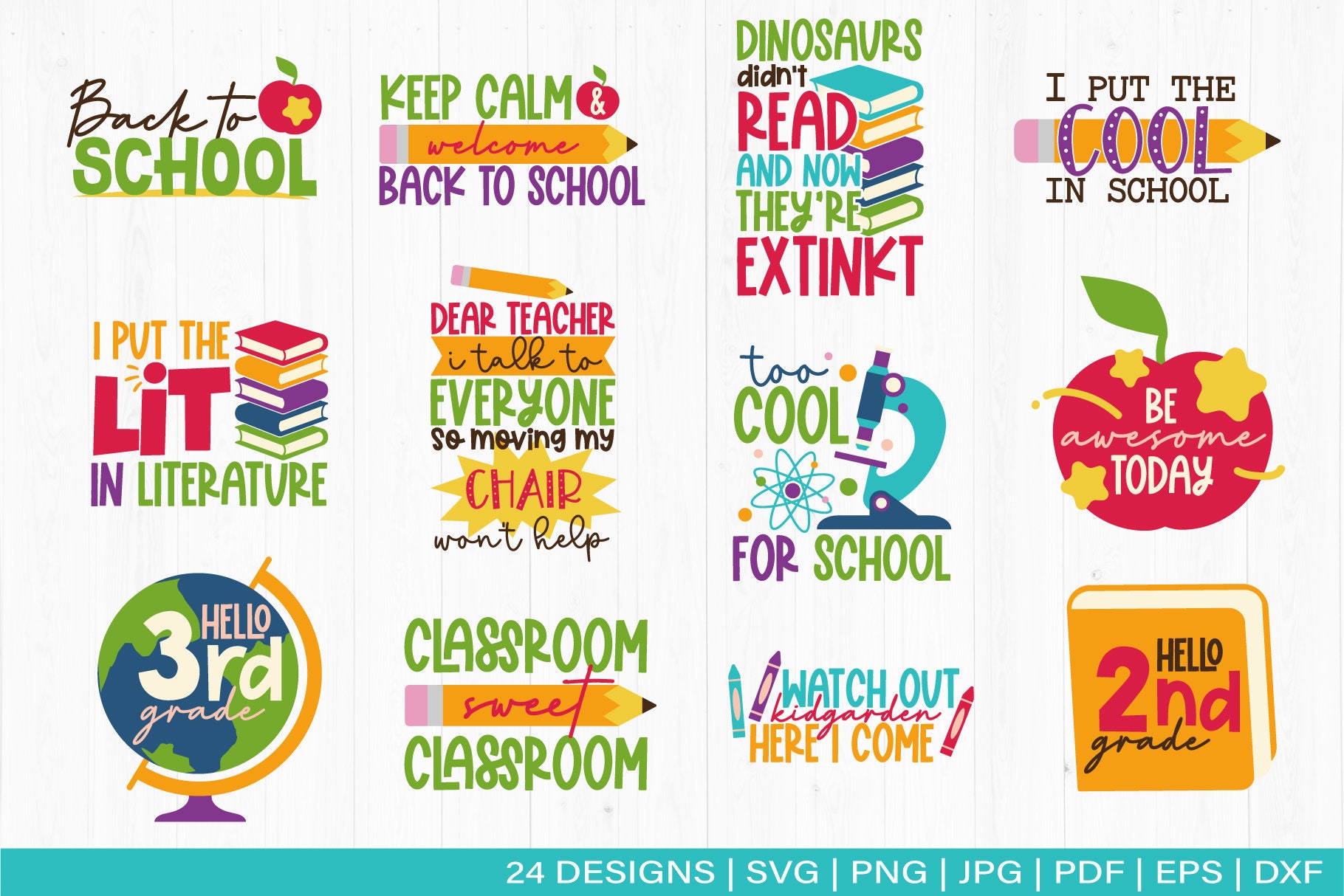 School SVG Bundle, Teacher SVG, Students SVG, First Grade Svg, High ...
