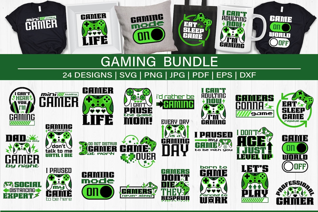Gaming SVG Bundle, Gamer Cut File , Video Games, Gamer Svg Bundle ...