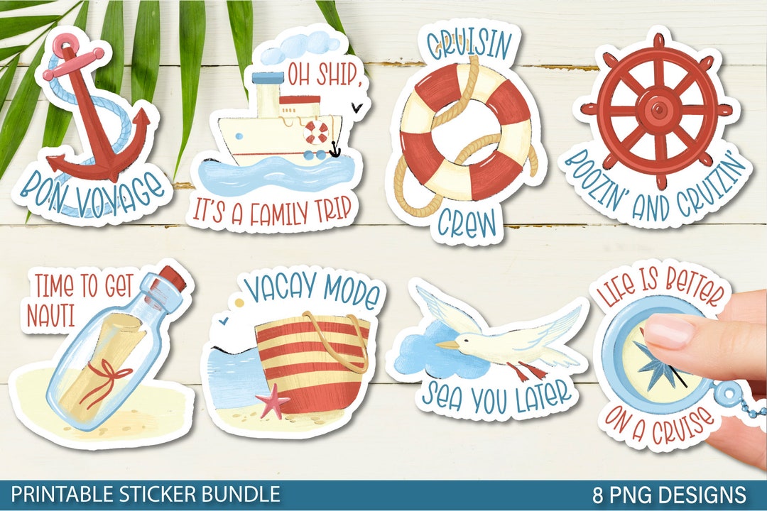 Cruise Stickers, Cruise PNG, Cruise PNG Stickers, Printable Cruise ...