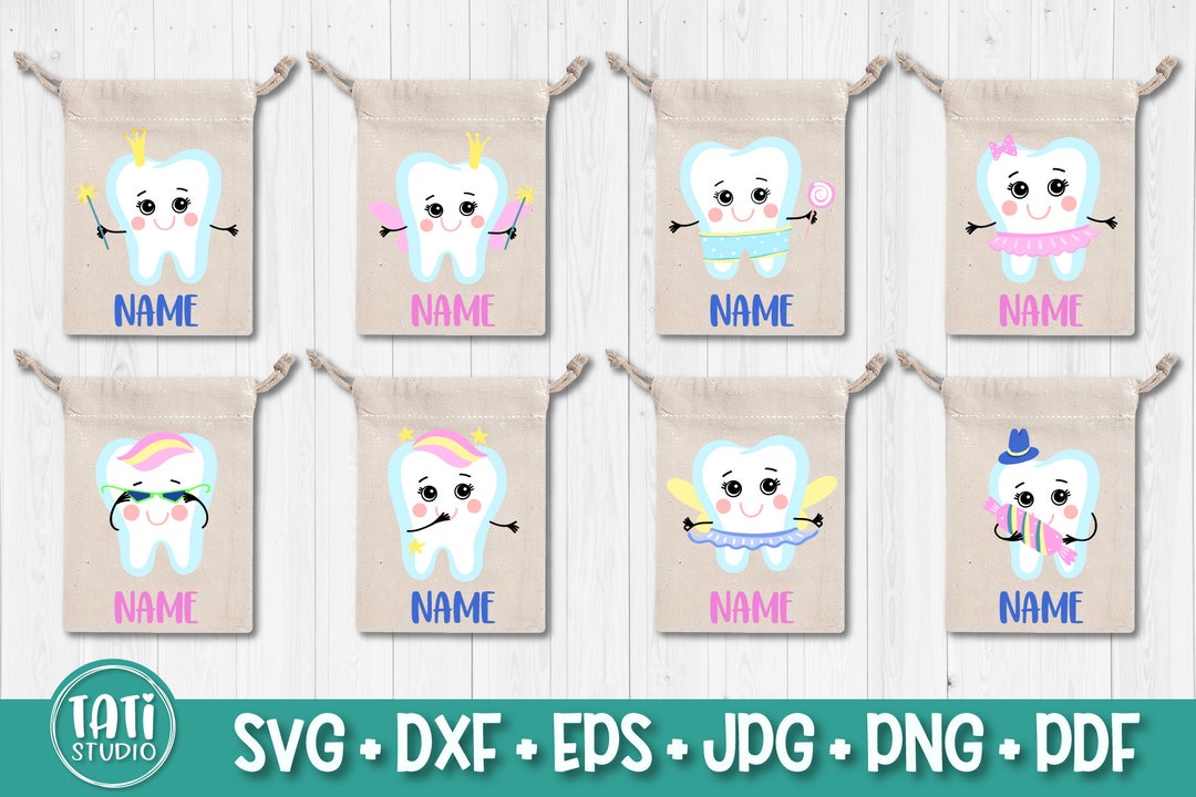Tooth Fairy Bag Design Bundle, Tooth Pouch Designs, Tooth Fairy Cut ...