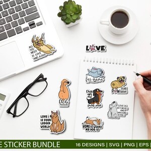 Funny Dog Bundle Svg , Printable Stickers for Cricut - Etsy