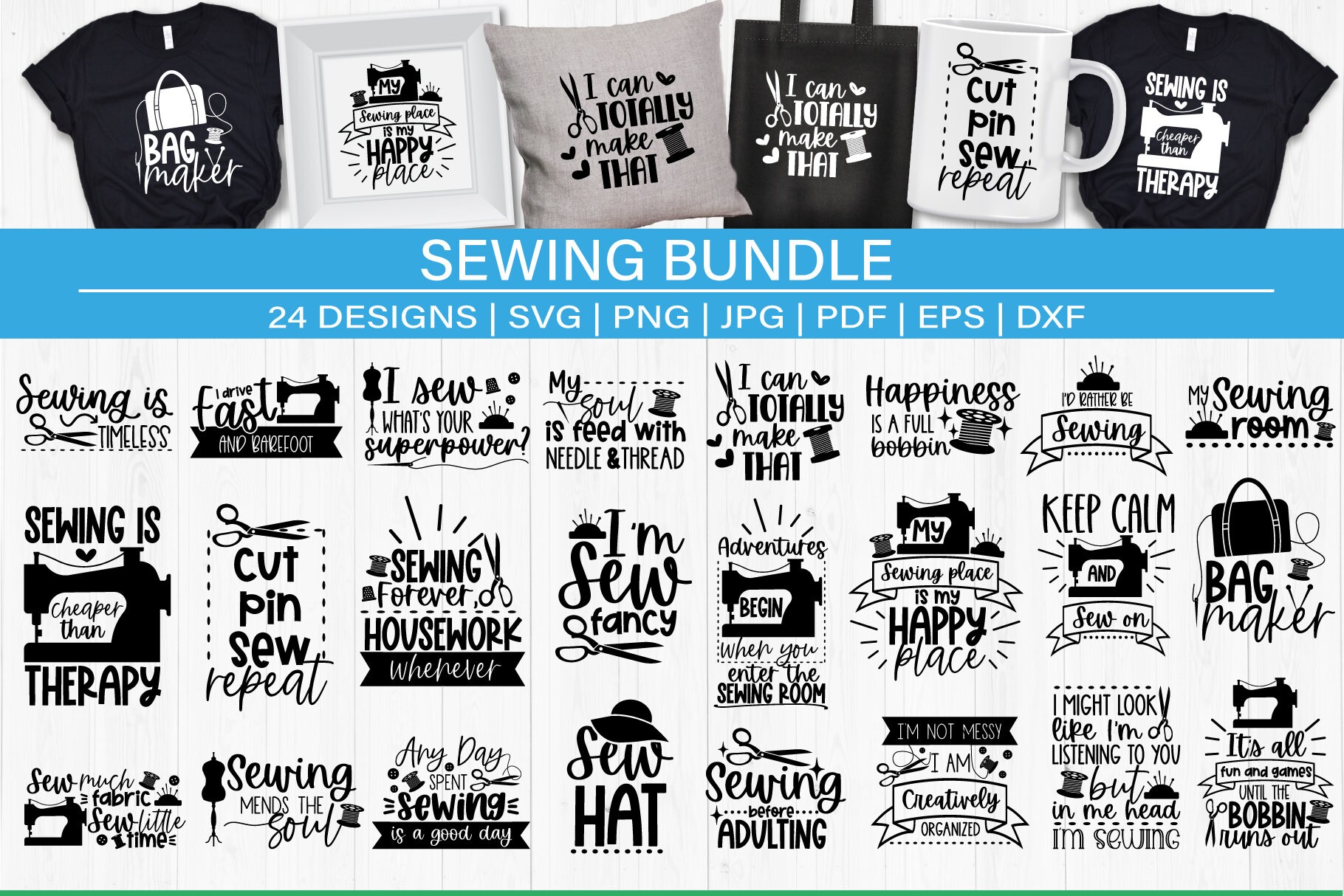 Sewing SVG Bundle | Sewing Lover SVG Cut Files | Instant Download ...