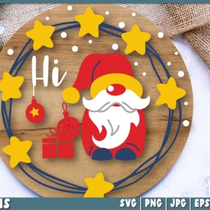 Winter Round Signs SVG, Winter Door Hanger SVG, Christmas Welcome Sign ...