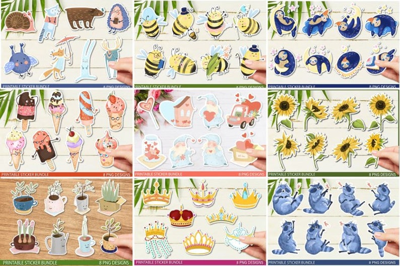 Mega Printable Sticker Bundle, Printable PNG Stickers, Mega Png ...