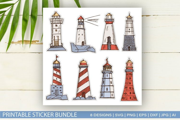 Lighthouse Printable Stickers for Cricut - Etsy