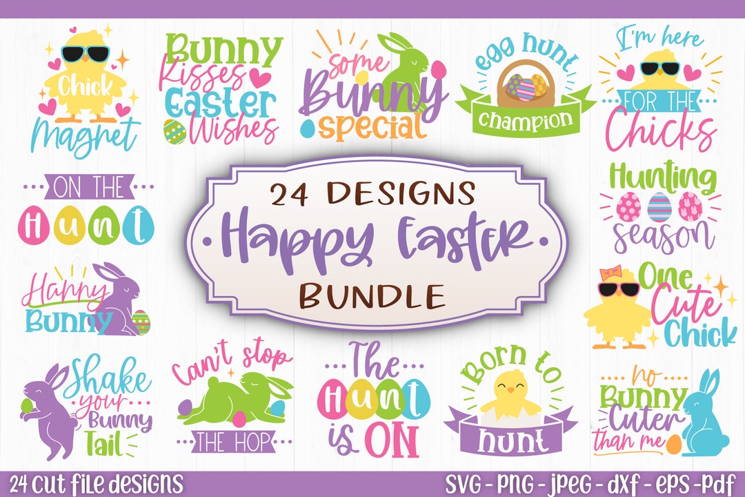 Easter SVG Bundle, Easter SVG, Happy Easter SVG, Easter Bunny Svg ...