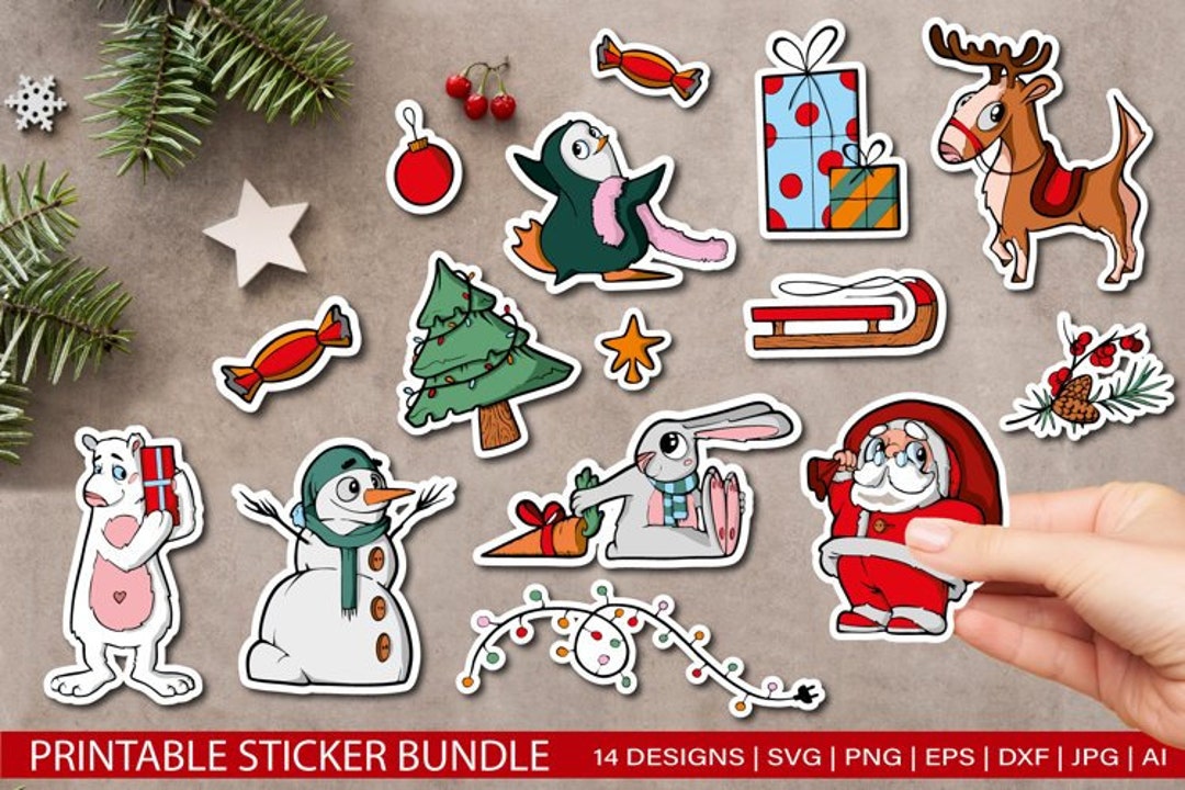 Christmas Stickers Bundle - Etsy