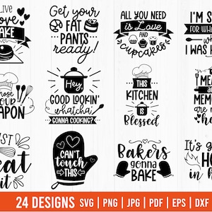Funny Kitchen SVG Bundle, Kitchen Saying, Kitchen Quote, Apron Svg ...
