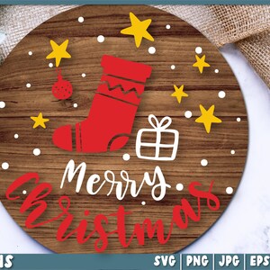 Winter Round Signs SVG, Winter Door Hanger SVG, Christmas Welcome Sign ...
