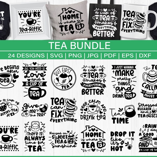 Tea Time Svg - Etsy