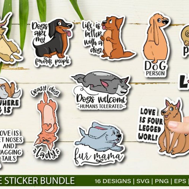 Stickers perros - Etsy México