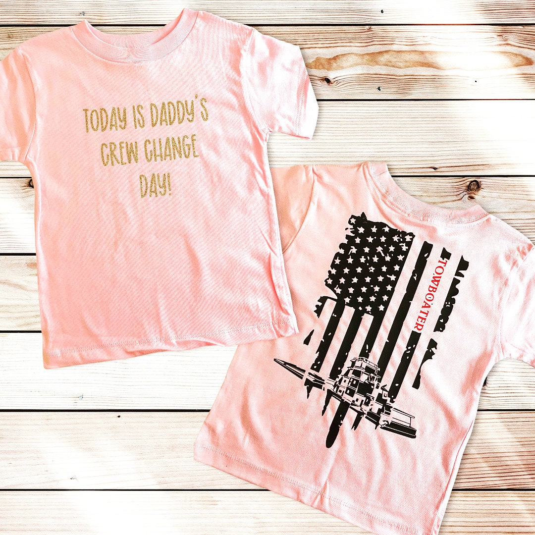 Daddy's Crew Change Day / Unisex Kids Tow Boat Shirt / Tug - Etsy