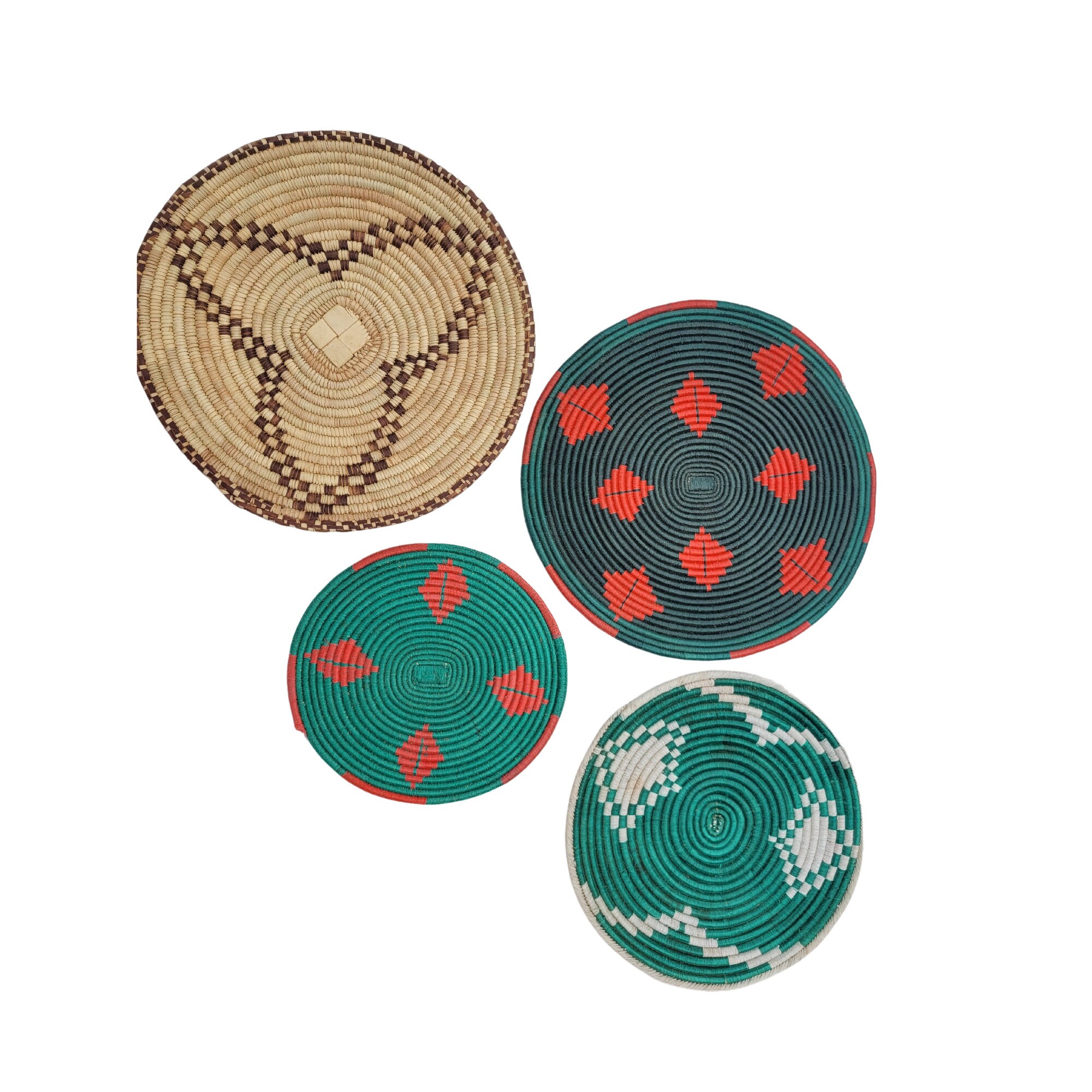 Vintage Woven Multi-design and Color Trivets (set of 4) - Etsy