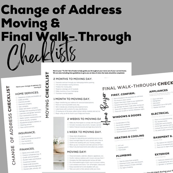 Home Walkthrough Checklist - Etsy