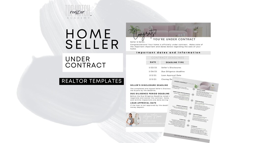 Home Seller Under Contract Checklist for Realtors - Etsy