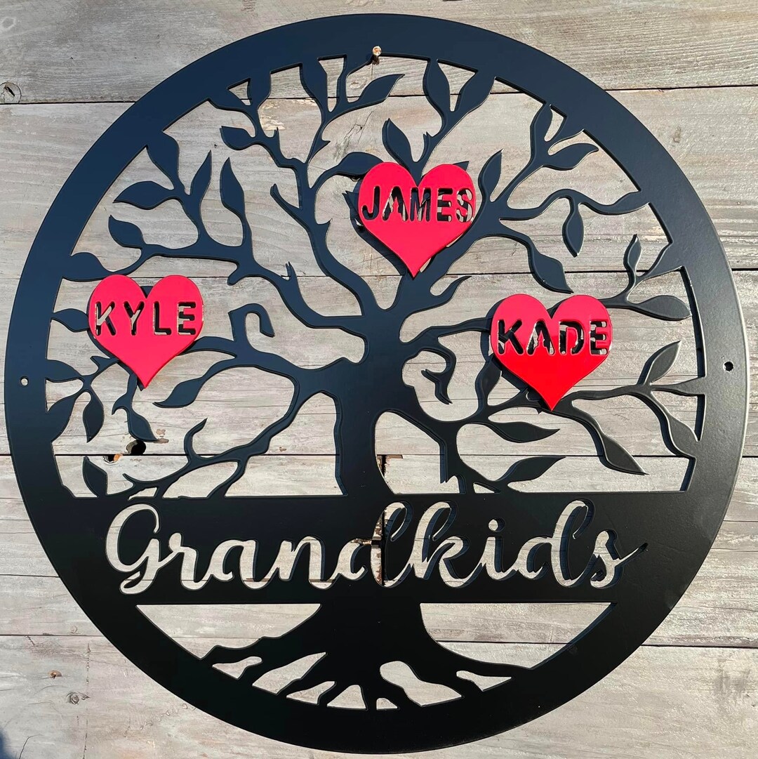 Grandkids Family Tree Sign - Etsy
