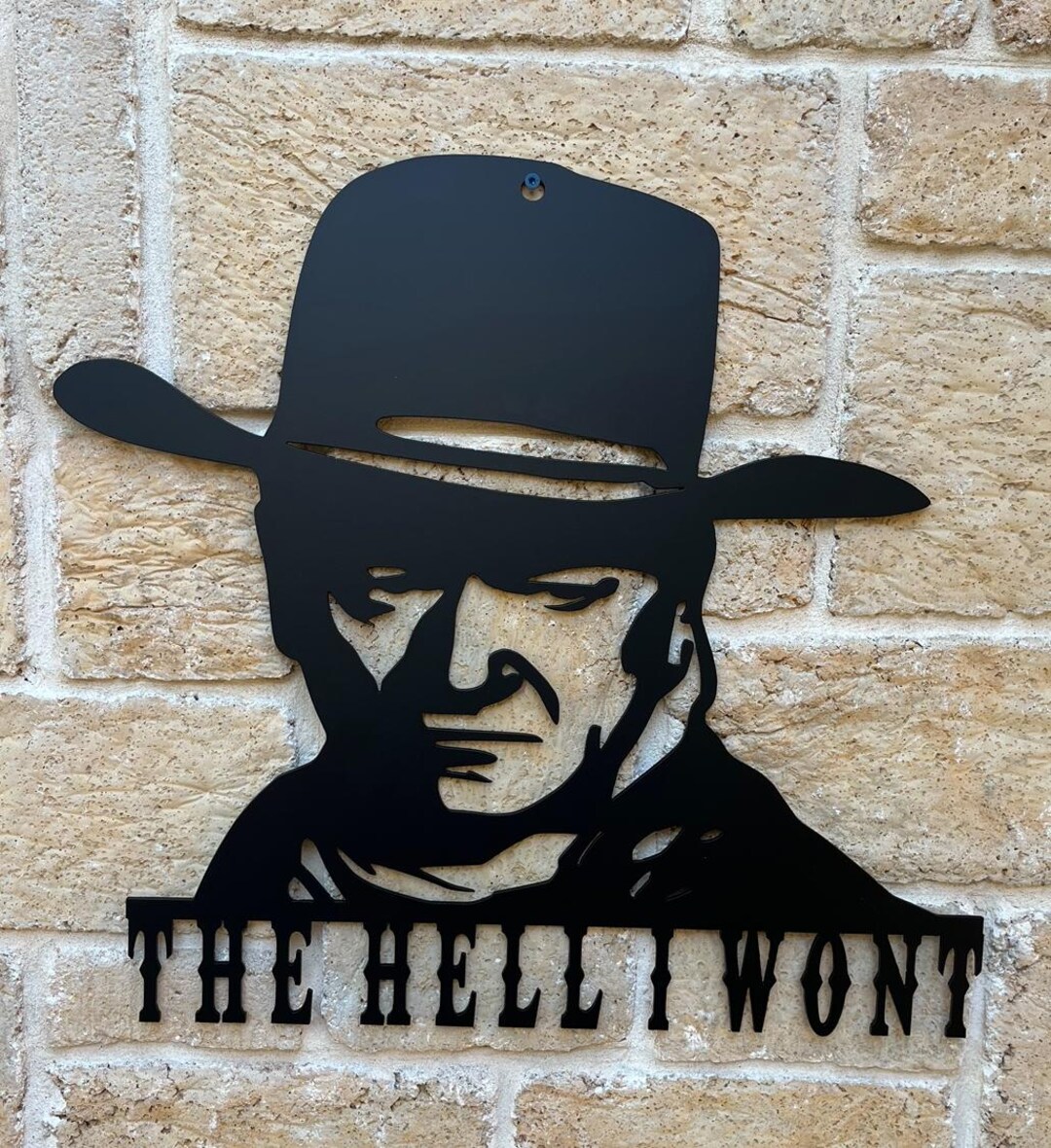 John Wayne Metal Sign - Etsy