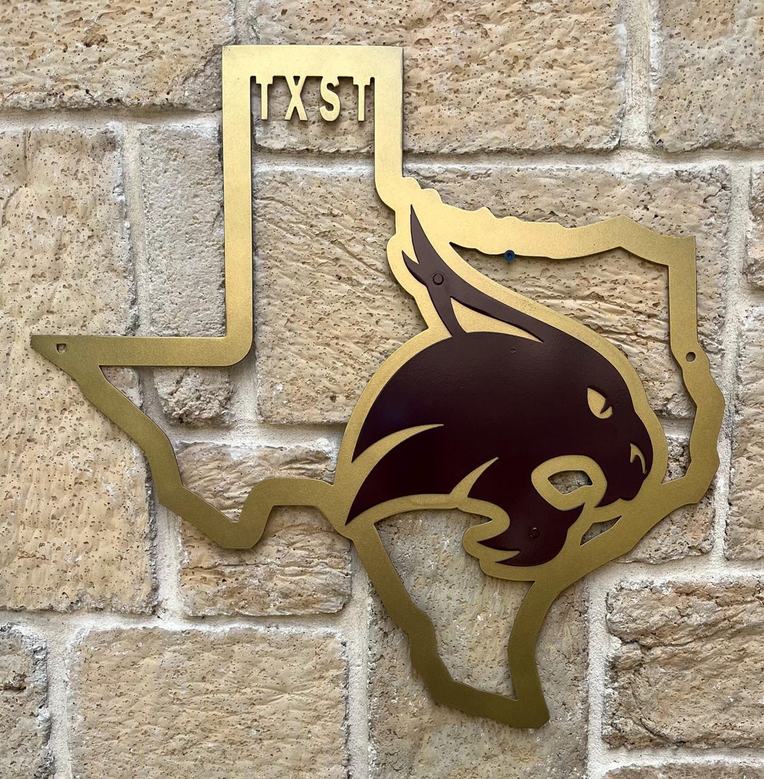 Texas State University Metal Sign. TSU Bobcat Gift - Etsy