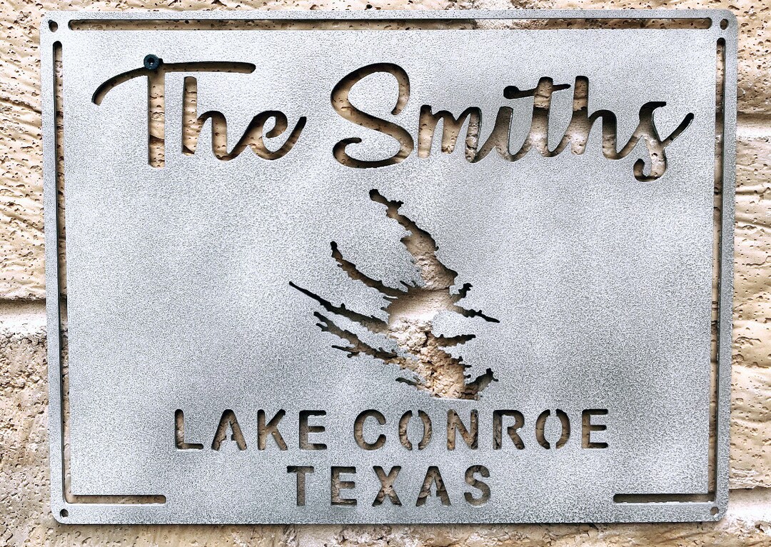 Lake Conroe Family Sign - Etsy