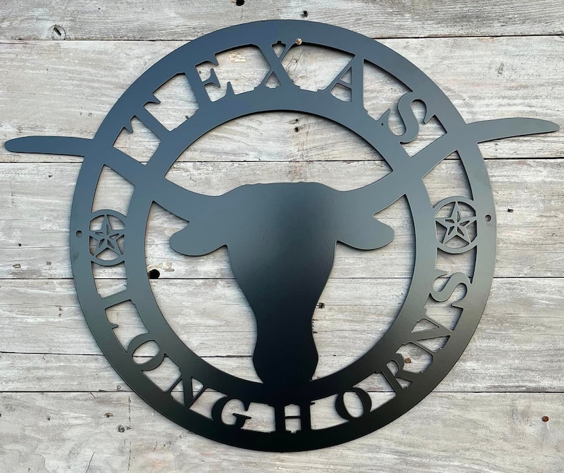 Longhorn Sign Texas Longhorn Sign - Etsy