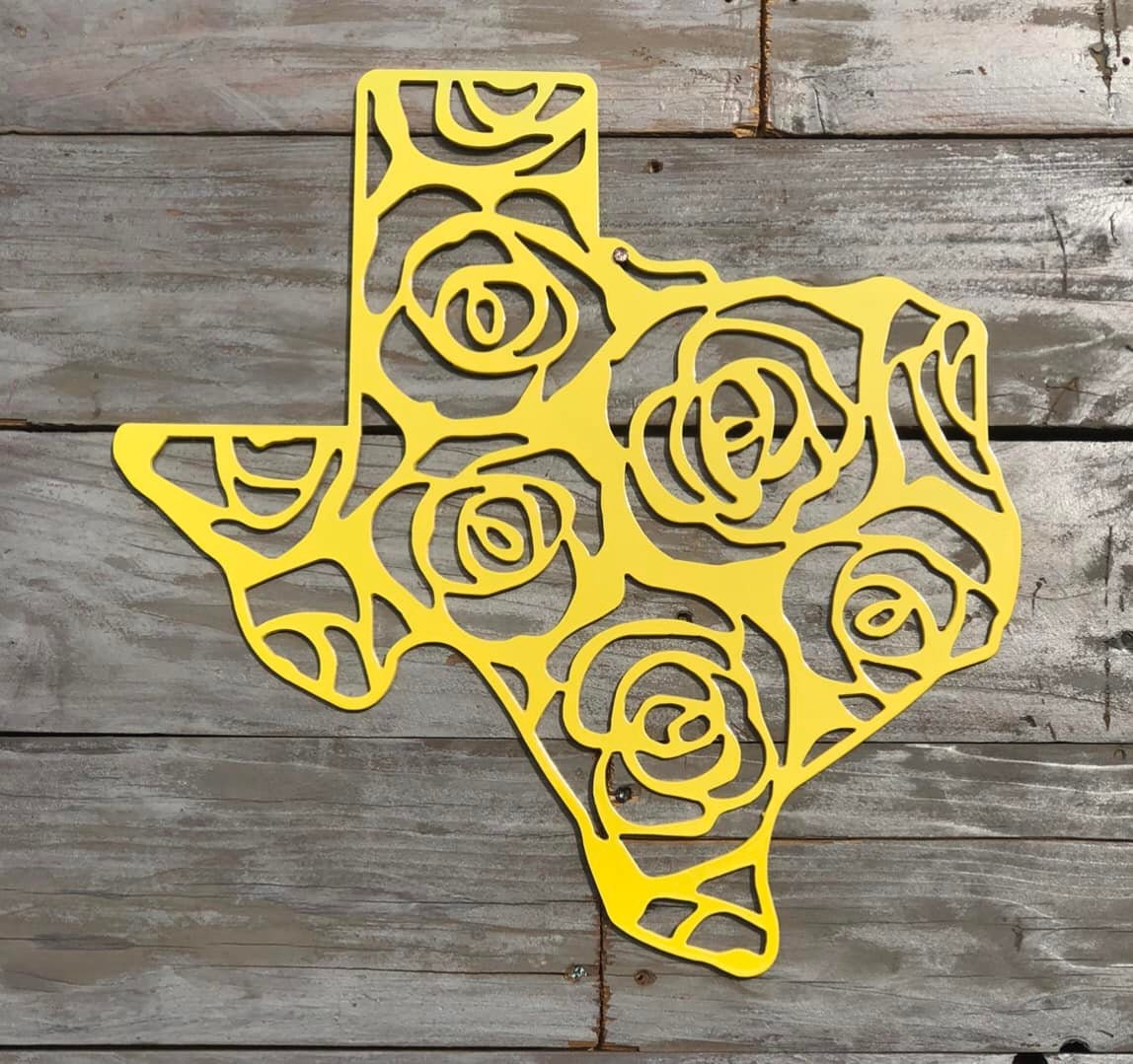 Yellow Rose of Texas Sign, Texas Rose Sign, Yellow Rose Art - Etsy