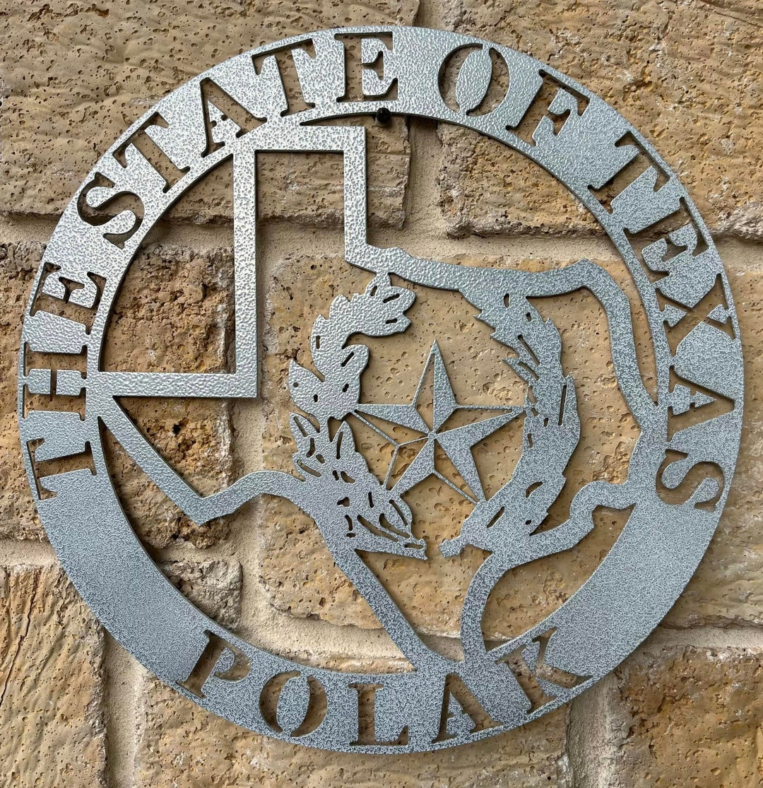 State of Texas Seal Metal Sign, Texas State Seal, Seal of Texas - Etsy