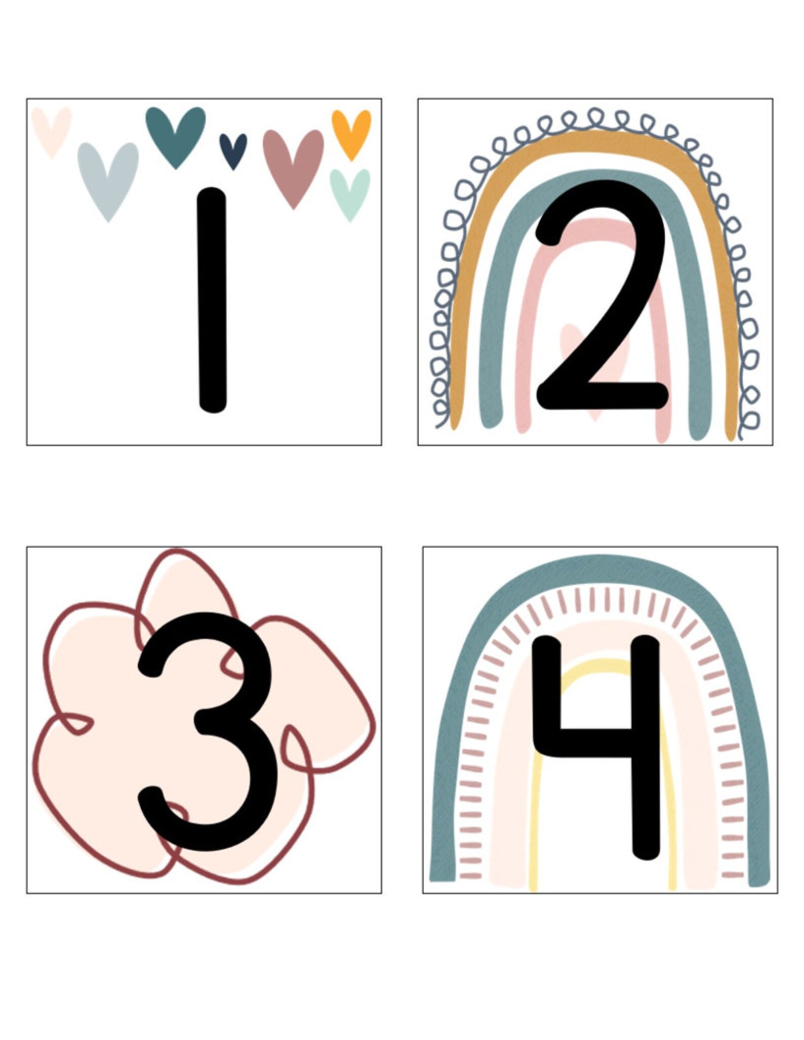 Classroom Boho Rainbow Number Labels 1-100 for Lockers. Student Work ...