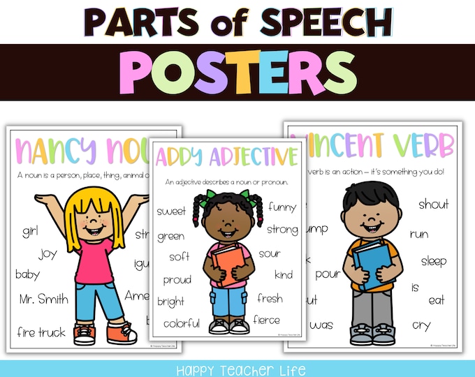 ADJECTIVES FOR KIDS, Types of Adjectives, Parts of Speech, Grammar ...