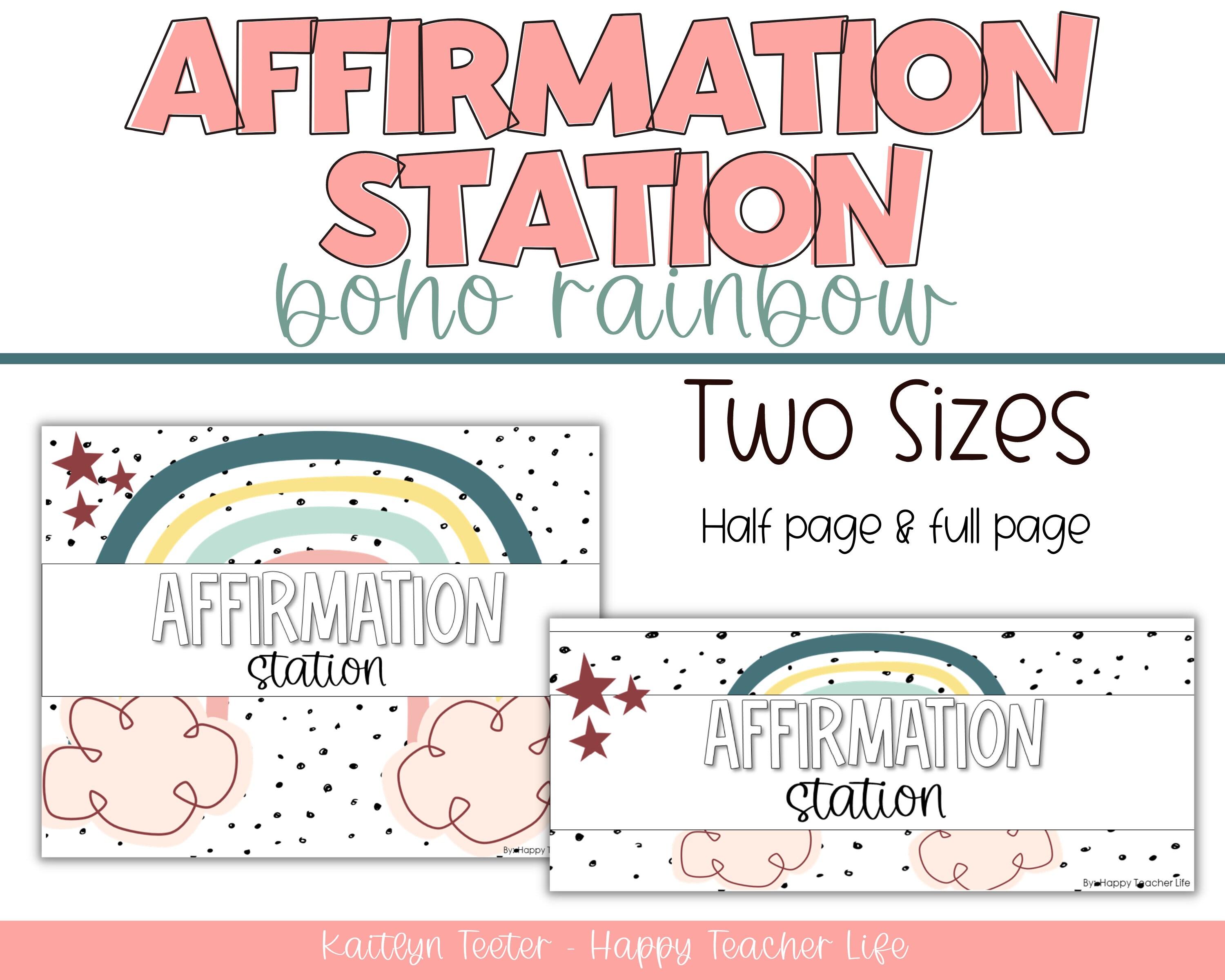 Boho Rainbow Affirmation Station - Etsy