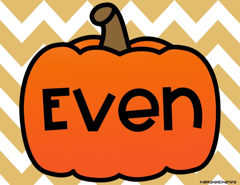 Fall Math Game for Even and Odd Numbers, Number Sort, Hands on Digital ...
