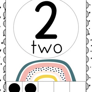 Modern Boho Rainbow Classroom Number Signs 1-20 | Number Posters | Boho ...