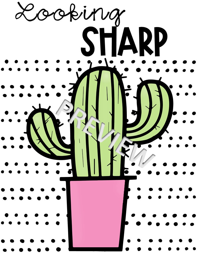 Cactus Plant Themed Classroom Decor Motivational Signs, Motivational ...