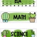 Cactus Plant Themed Editable Drawer Labels for the Classroom - Etsy