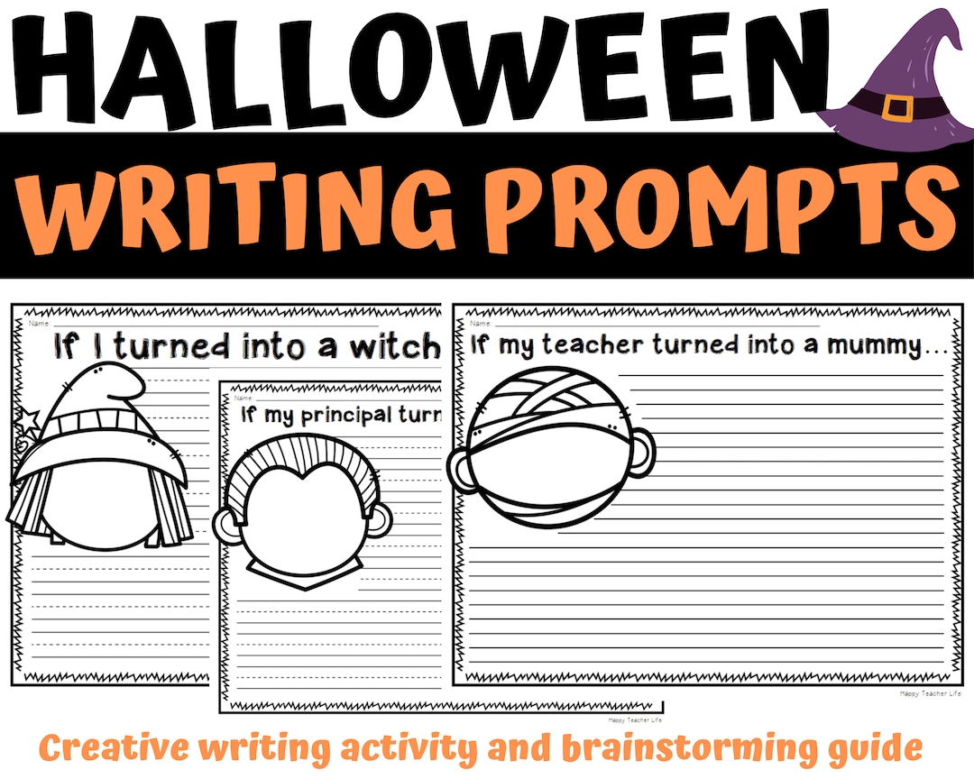 Fun Halloween Writing Prompt for 1st Grade, 2nd Grade, 3rd Grade and ...
