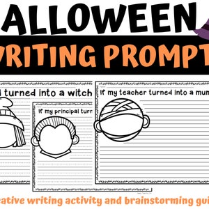 Fun Halloween Writing Prompt for 1st Grade, 2nd Grade, 3rd Grade and ...