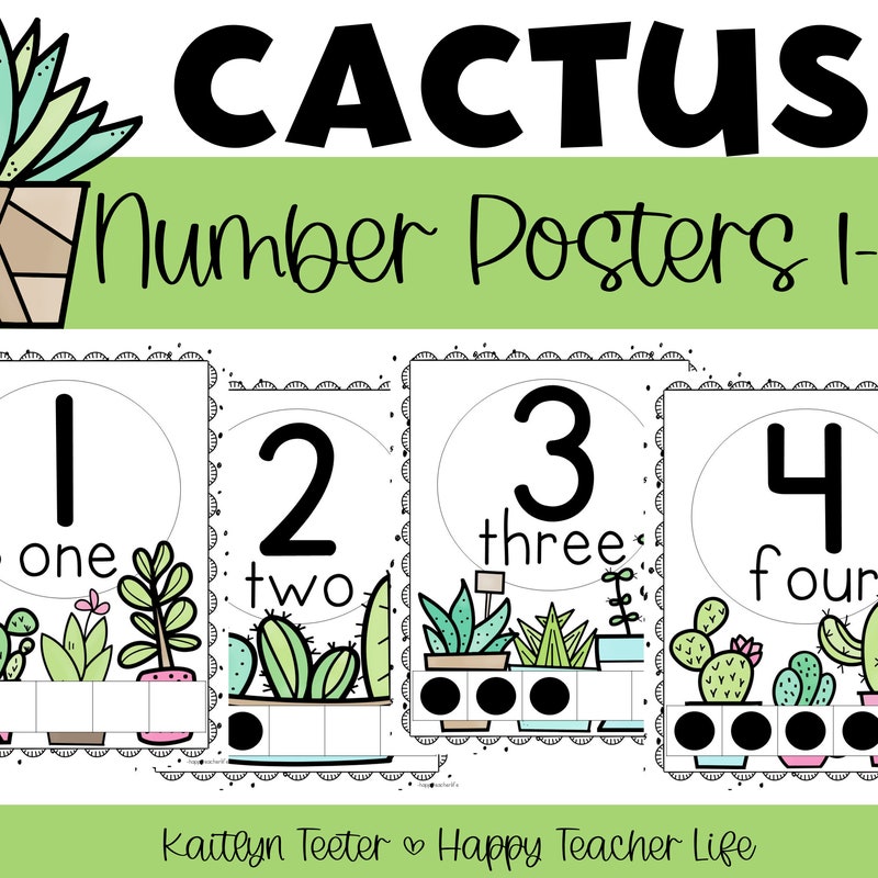 Classroom Cactus - Etsy
