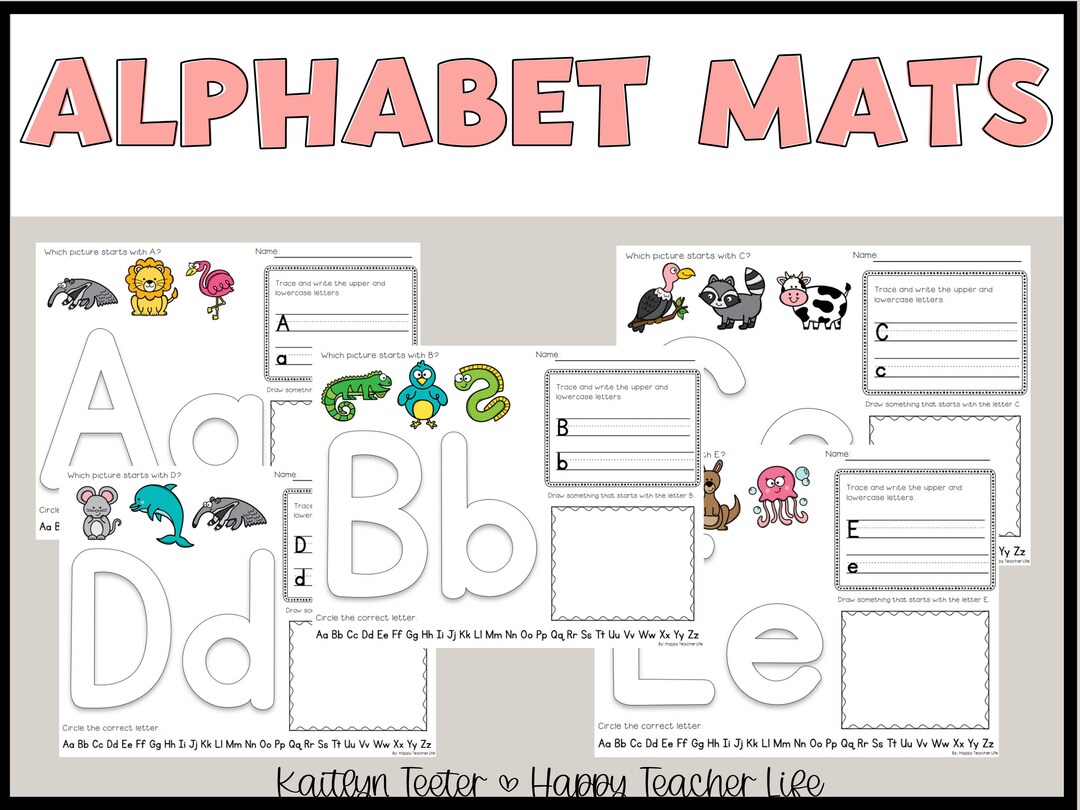 Alphabet Playdough Activity Mats for Preschool, Kindergarten, Letter ...