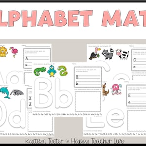 Alphabet Playdough Activity Mats for Preschool, Kindergarten, Letter ...